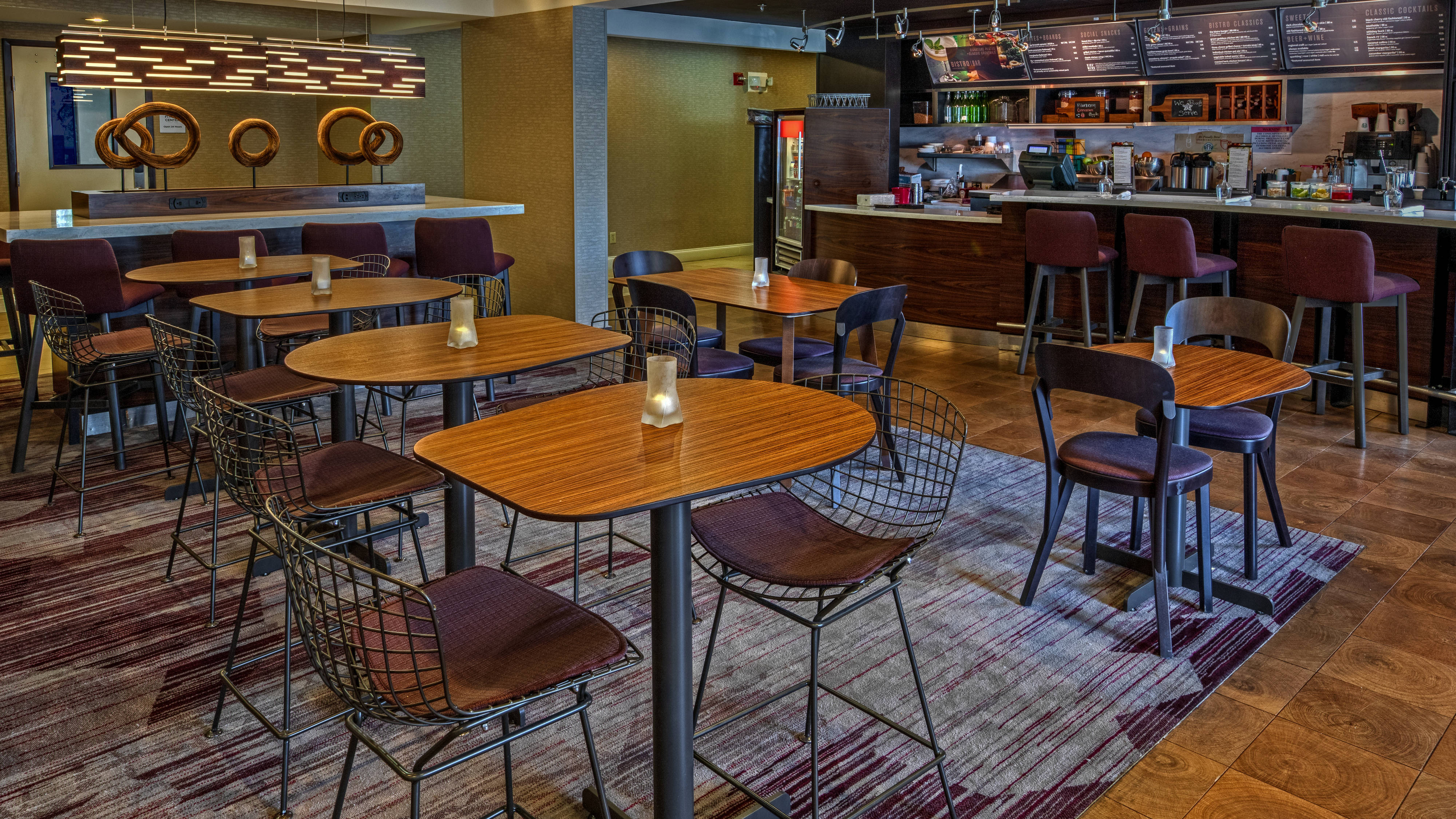 Courtyard by Marriott Bistro Tables - EcoCuts Fabrication - Case Study