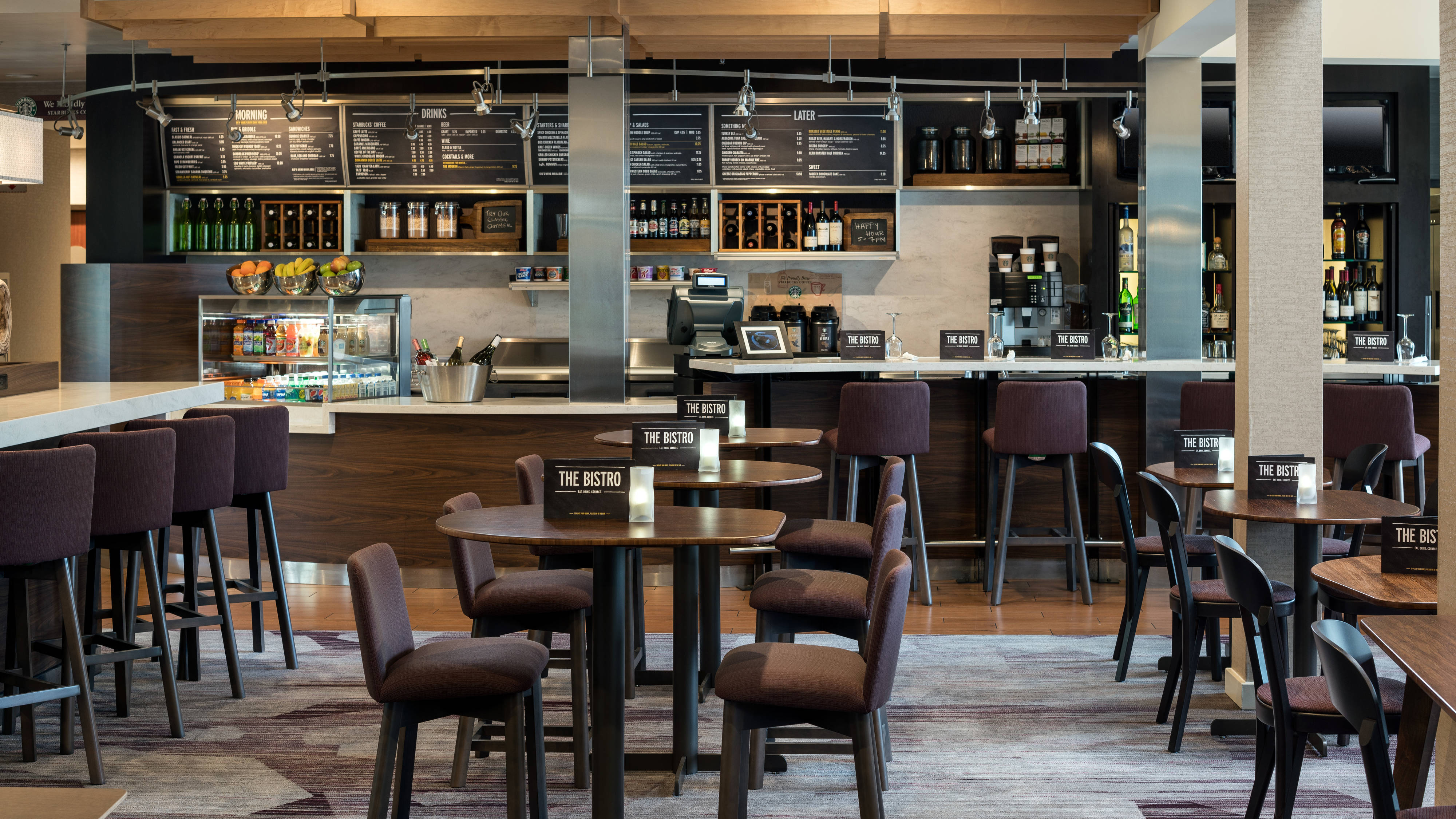 Courtyard by Marriott Bistro Tables - EcoCuts Fabrication - Case Study