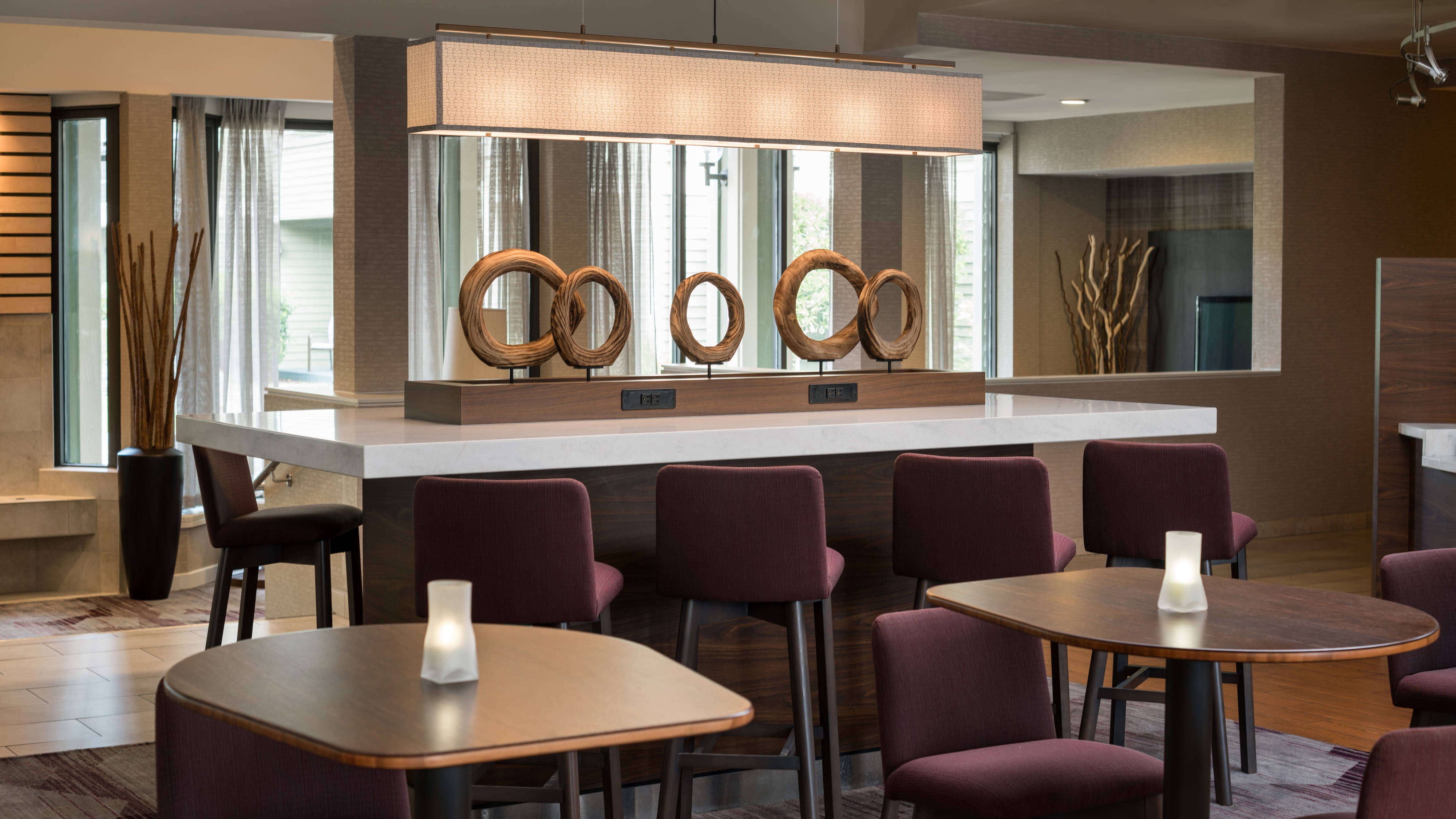 Courtyard by Marriott Bistro Tables - EcoCuts Fabrication - Case Study