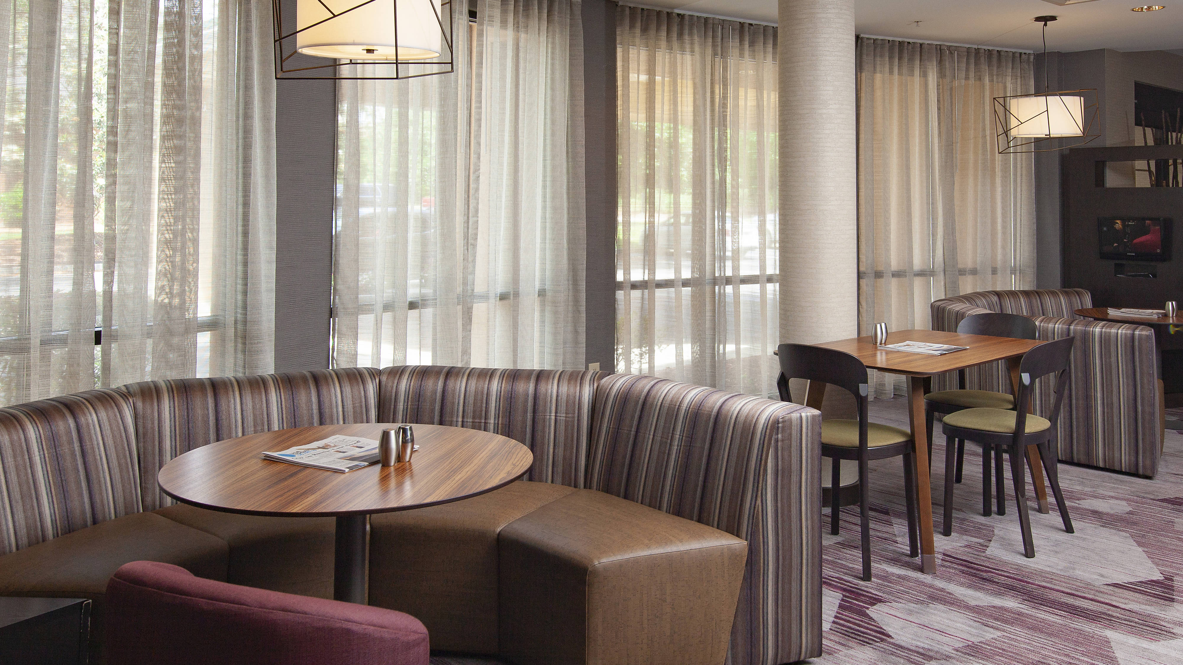 Courtyard by Marriott Bistro Tables - EcoCuts Fabrication - Case Study